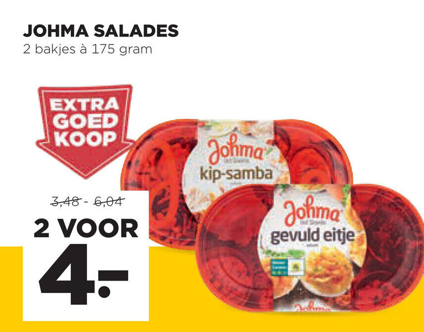 Johma salades 2*175 g aanbieding bij Jumbo