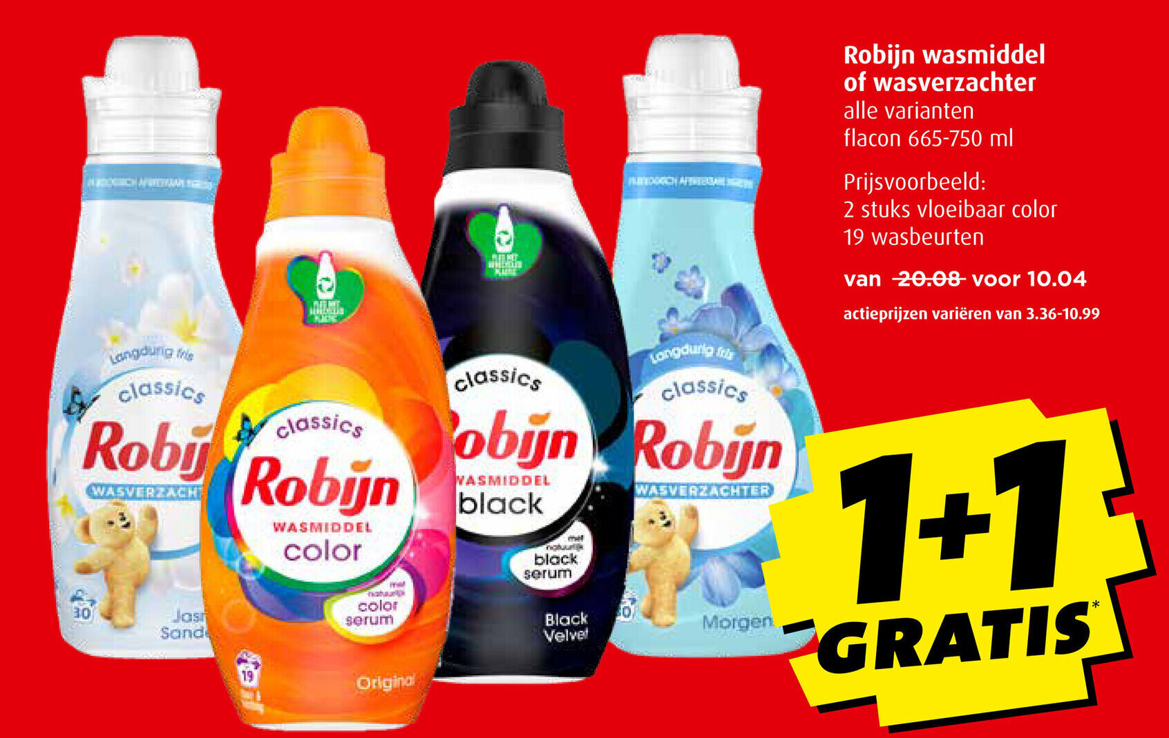 Robijn vloeibaar color 19 wasbeurten aanbieding bij Boni