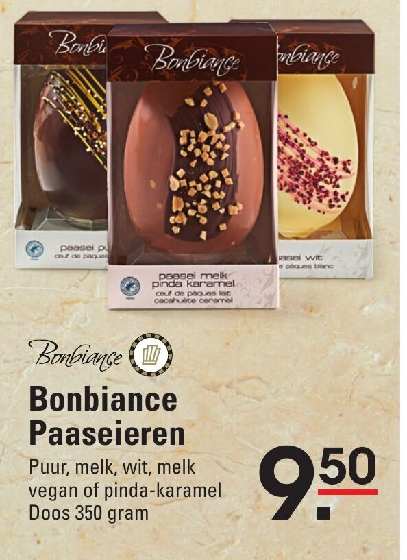 Bonbiance paaseieren 350 gram aanbieding bij Sligro