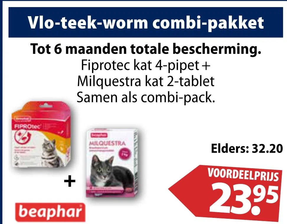 Vlo-teek-worm combi-pakket aanbieding bij Huisdier Voordeelshop