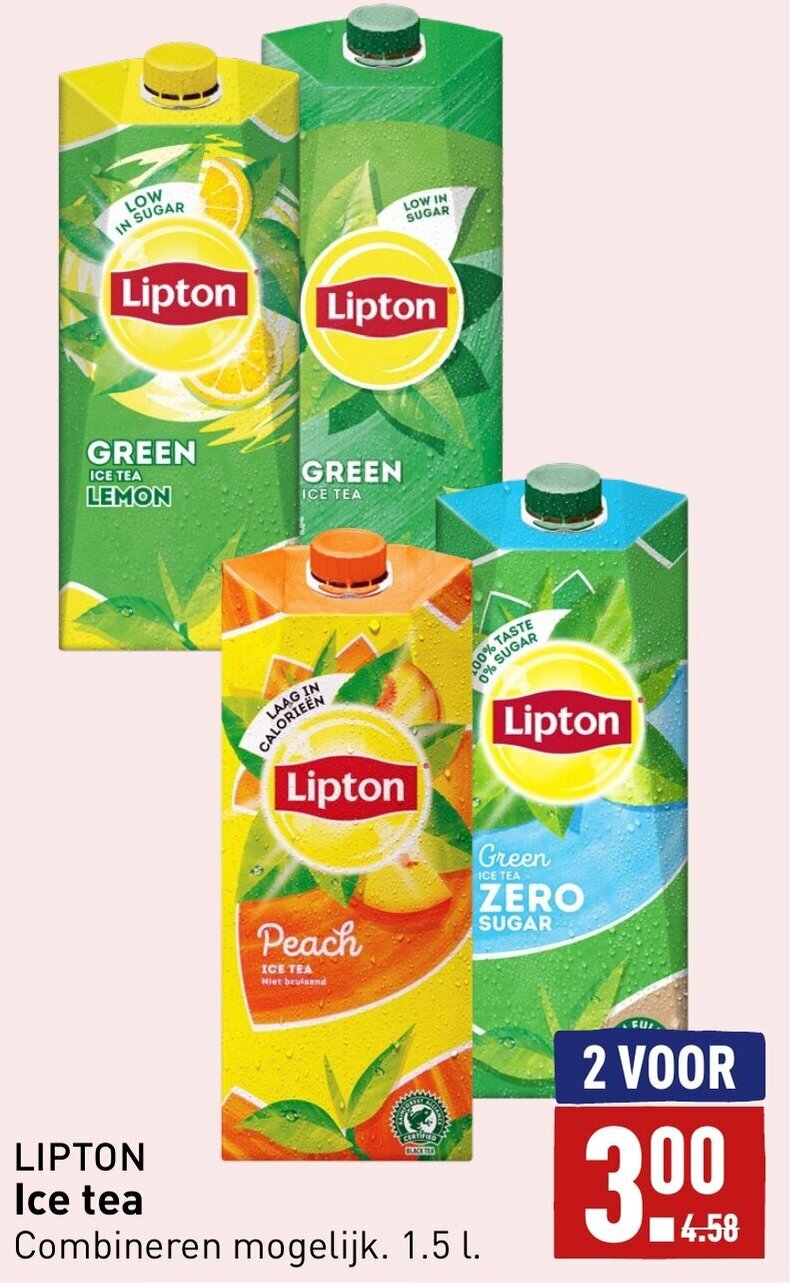 Lipton ice tea 1.5 liter aanbieding bij ALDI