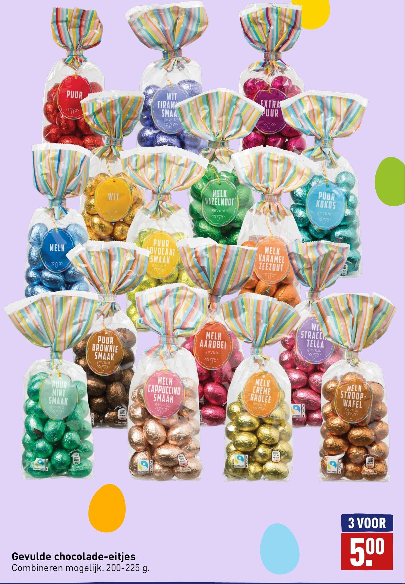 Gevulde chocolade-eitjes 200-225g aanbieding bij ALDI