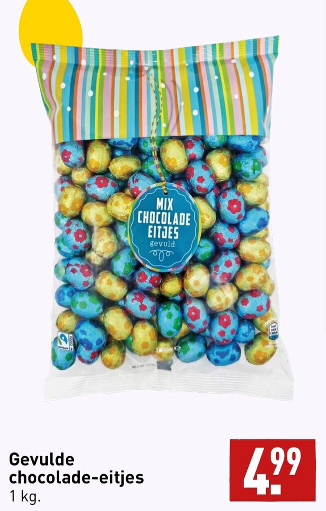Gevulde chocolade-eitjes aanbieding bij ALDI
