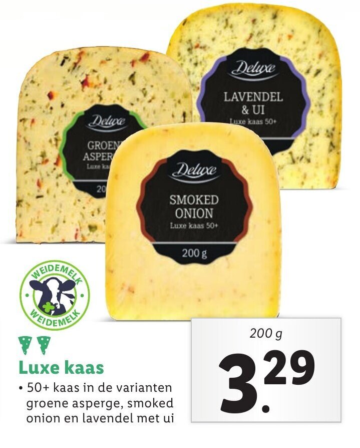 Luxe kaas 200g aanbieding bij Lidl