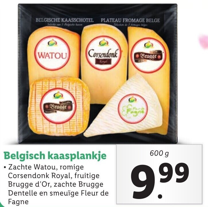 Belgisch kaasplankje 600g aanbieding bij Lidl
