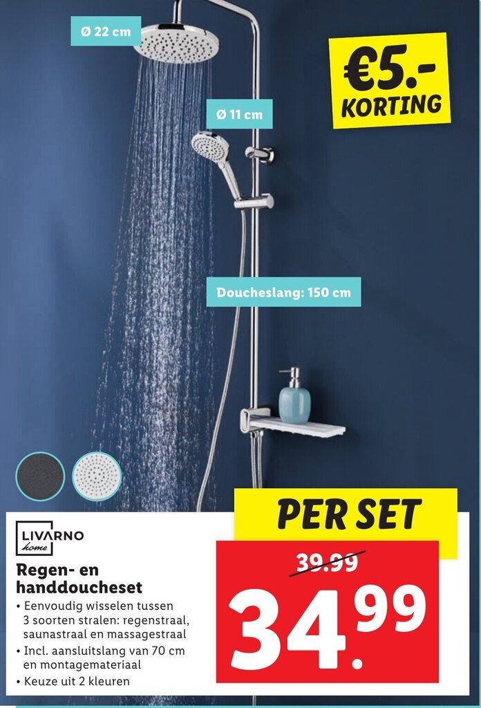 Livarno home regen- en handdoucheset aanbieding bij Lidl
