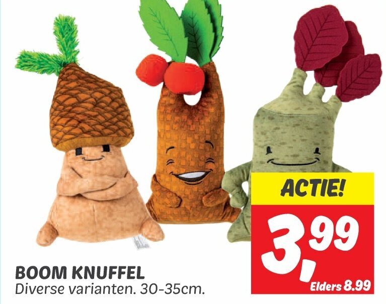 Boom knuffel 30-35cm aanbieding bij Dekamarkt