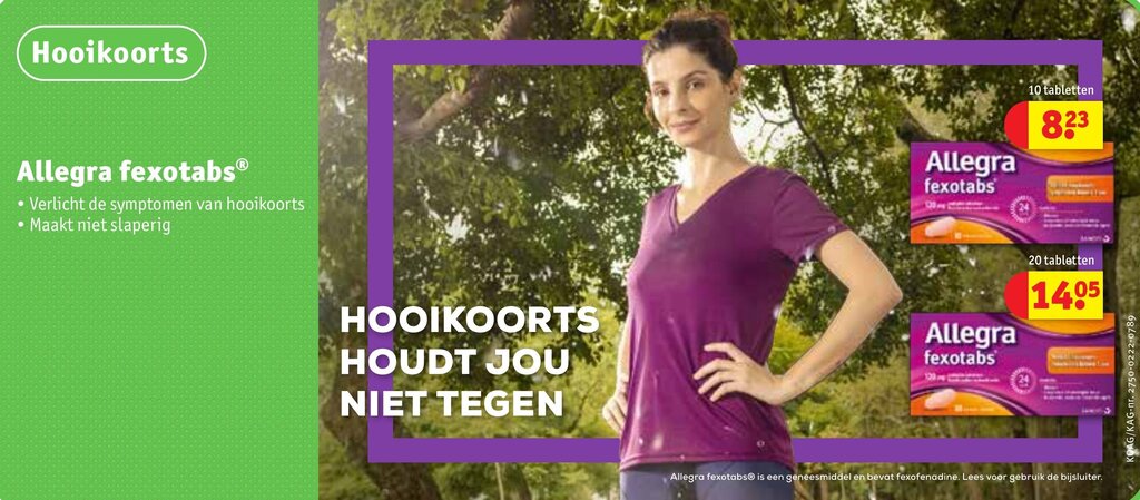 Allegra fexotabs 10 tabletten aanbieding bij Kruidvat