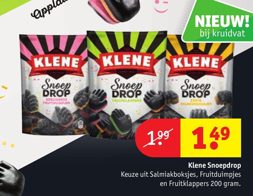 Klene snoepdrop 200g aanbieding bij Kruidvat