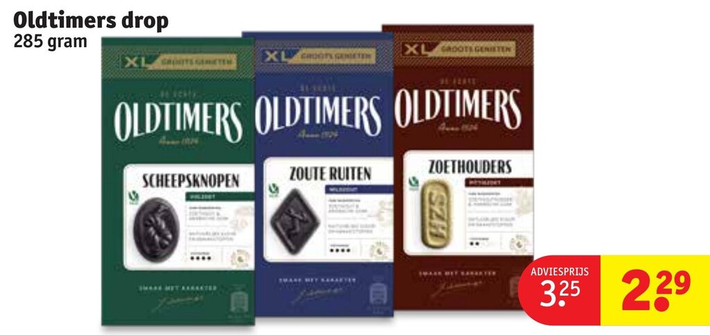 Oldtimers drop 285g aanbieding bij Kruidvat