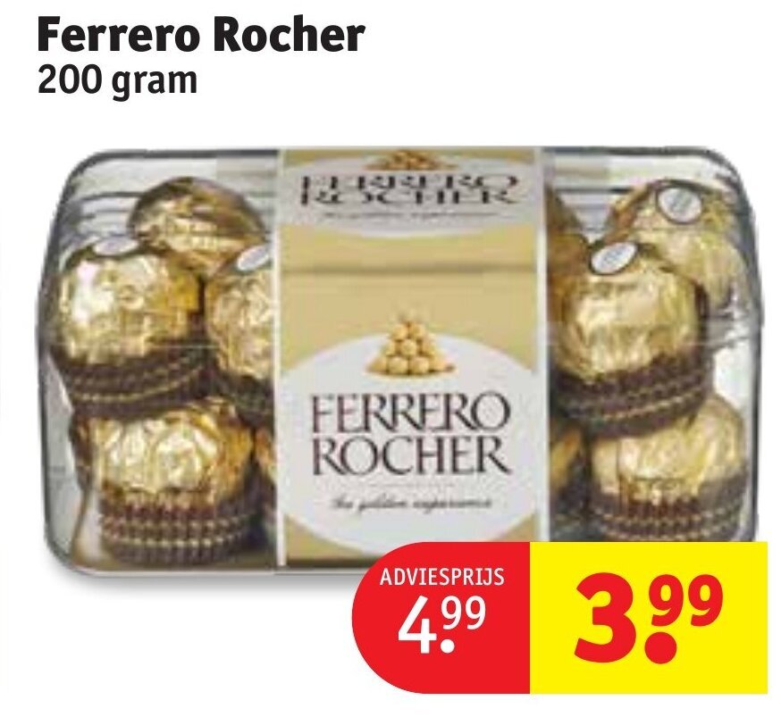 Ferrero rocher 200g aanbieding bij Kruidvat