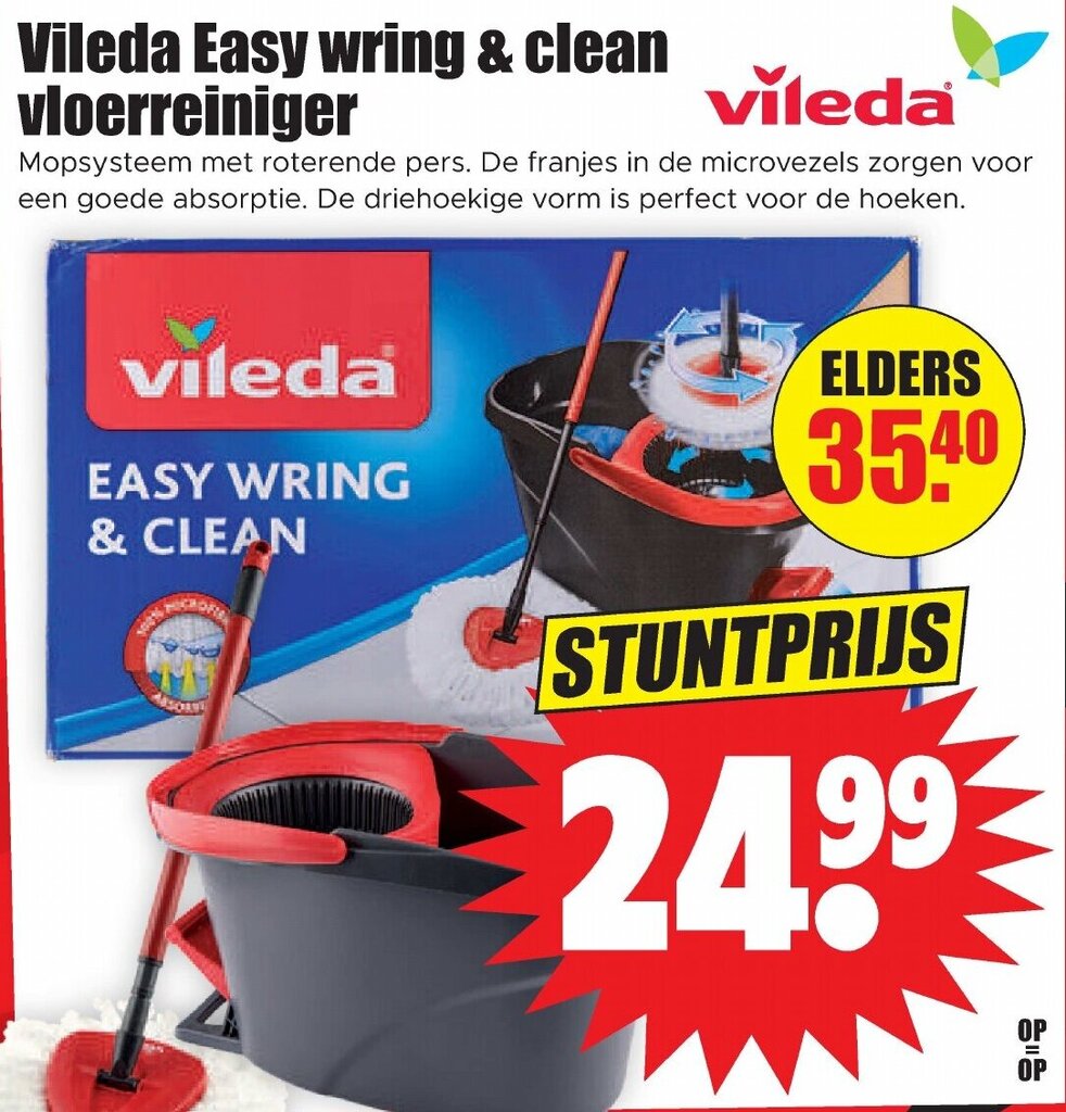 Vileda easy wring & clean vloerreiniger aanbieding bij Dirk