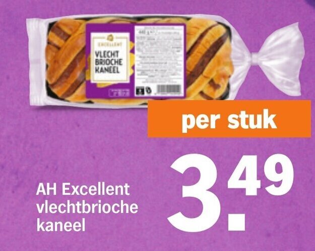 AH excellent vlechtbrioche kaneel aanbieding bij Albert Heijn
