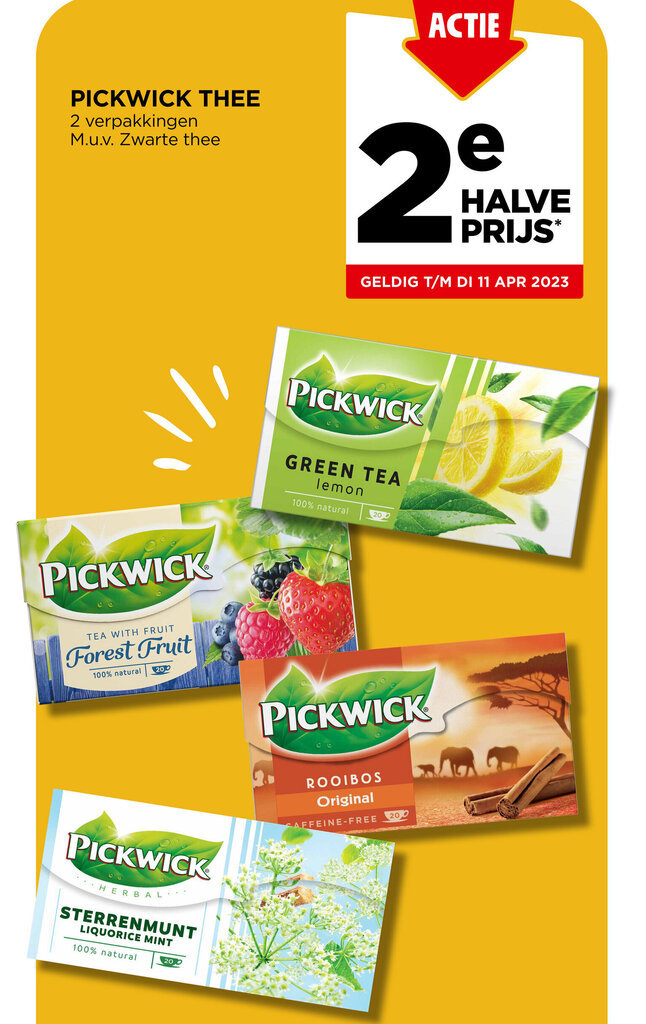 Pickwick Thee aanbieding bij Jumbo