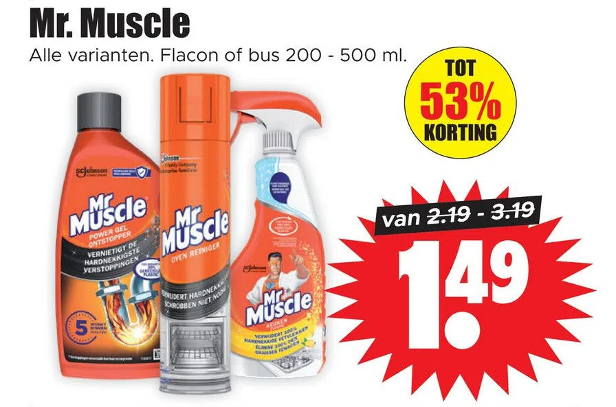 Mr. muscle aanbieding bij Dirk