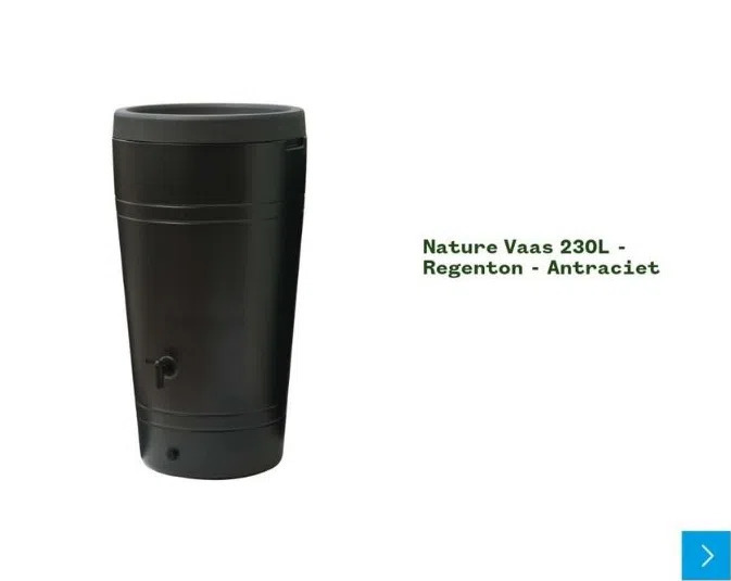 Nature vaas 230l - regenton - antraciet aanbieding bij Welkoop