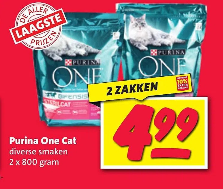 Purina one cat aanbieding bij Nettorama