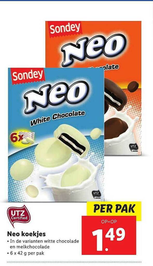 Sondey Neo Koekjes 42g aanbieding bij Lidl