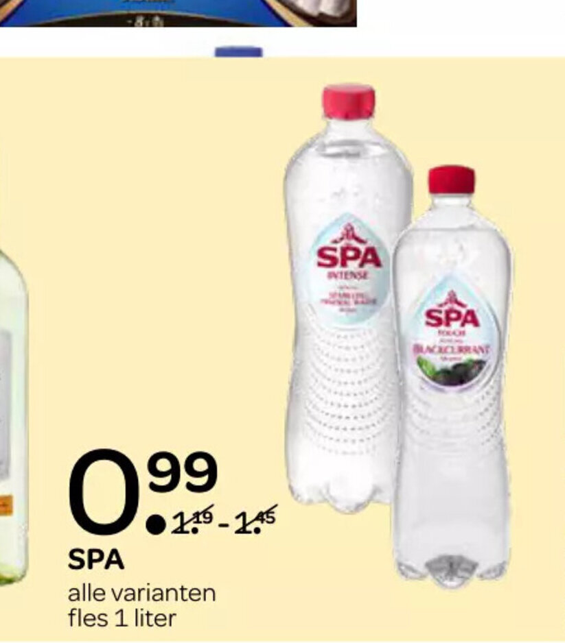 Spa fles 1 liter aanbieding bij Spar