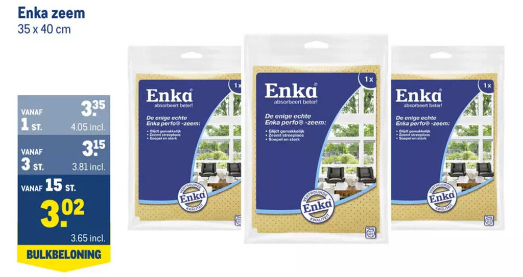 Enka zeem 35 x 40 cm aanbieding bij Makro