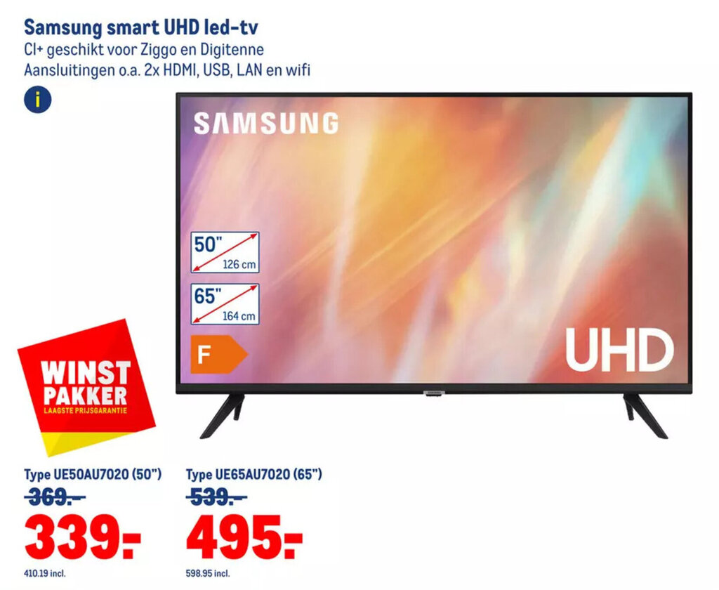 Samsung Smart UHD Led-Tv (50") aanbieding bij Makro