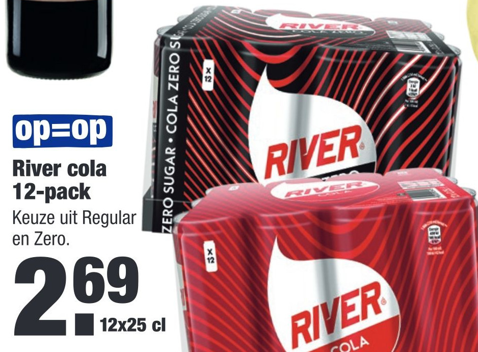 River cola 12-pack aanbieding bij ALDI