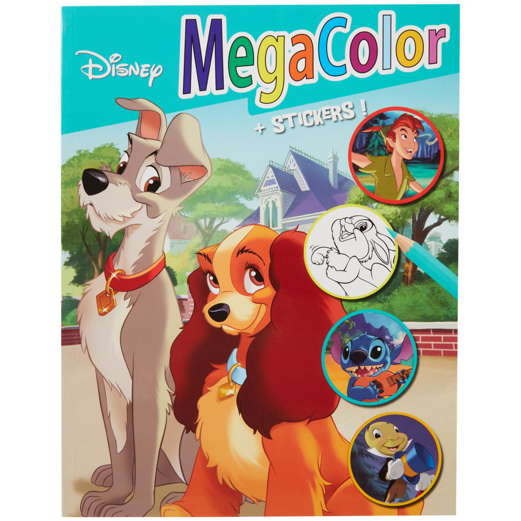 Disney megacolor kleur- en stickerboek aanbieding bij Action