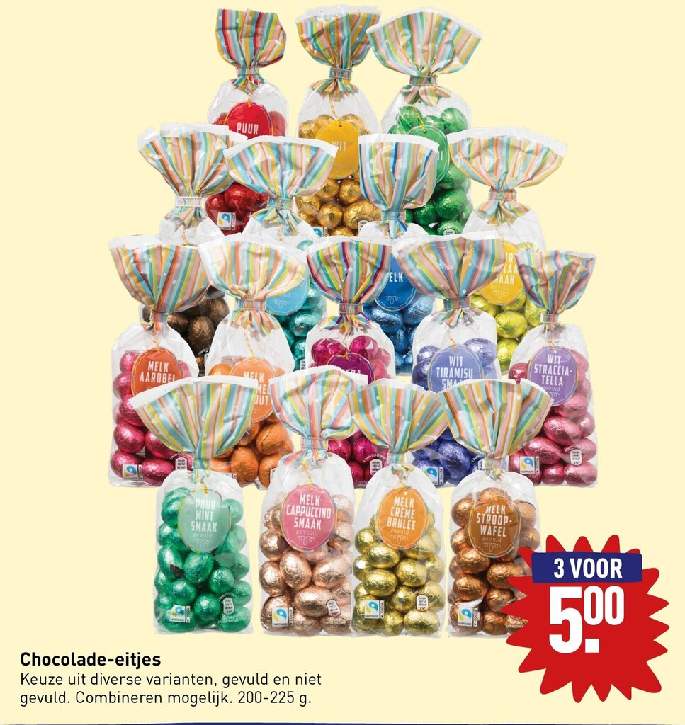 Chocolade-eitjes 200-225g aanbieding bij ALDI