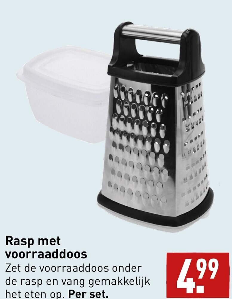 Rasp met voorraaddoos aanbieding bij ALDI