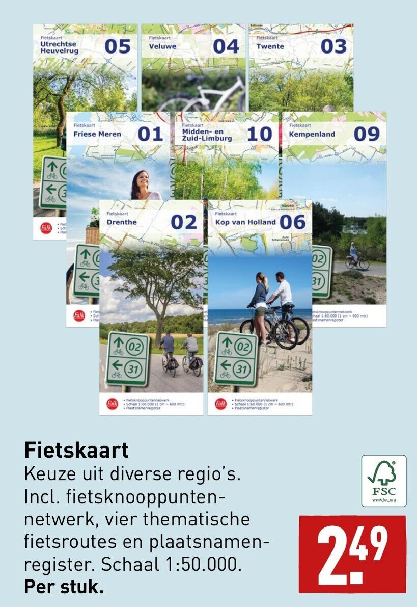 Fietskaart aanbieding bij ALDI