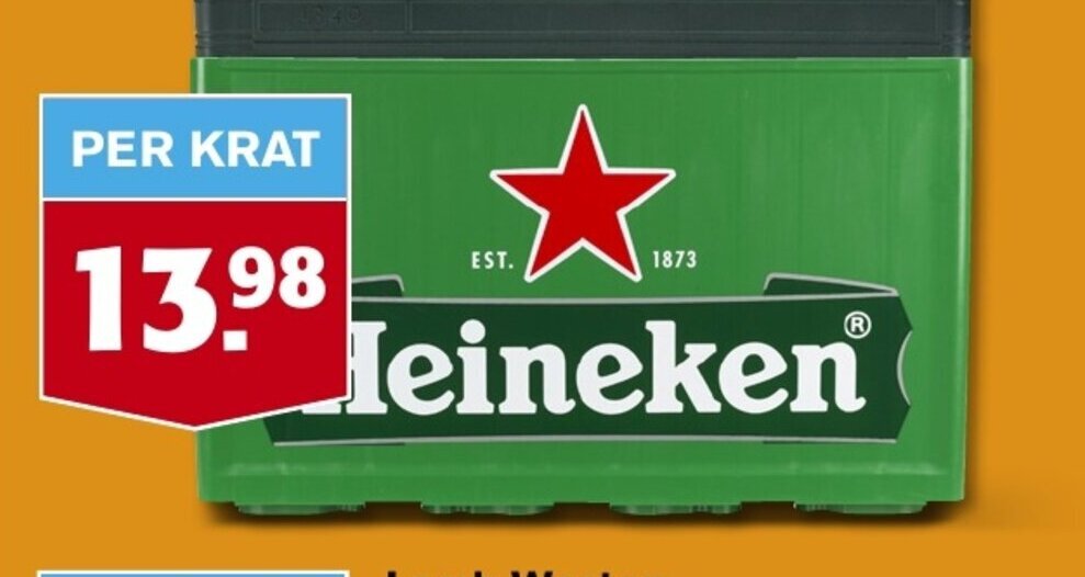 Heineken per krat aanbieding bij Hoogvliet