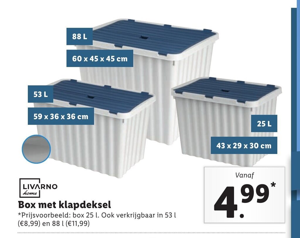 Livarno home box met klapdeksel aanbieding bij Lidl