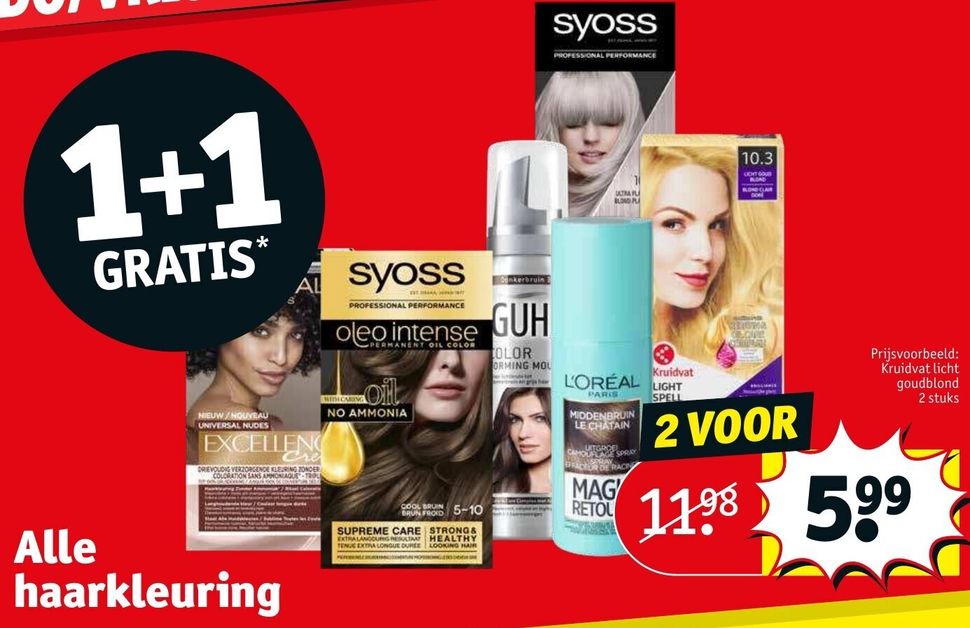 Alle haarkleuring aanbieding bij Kruidvat