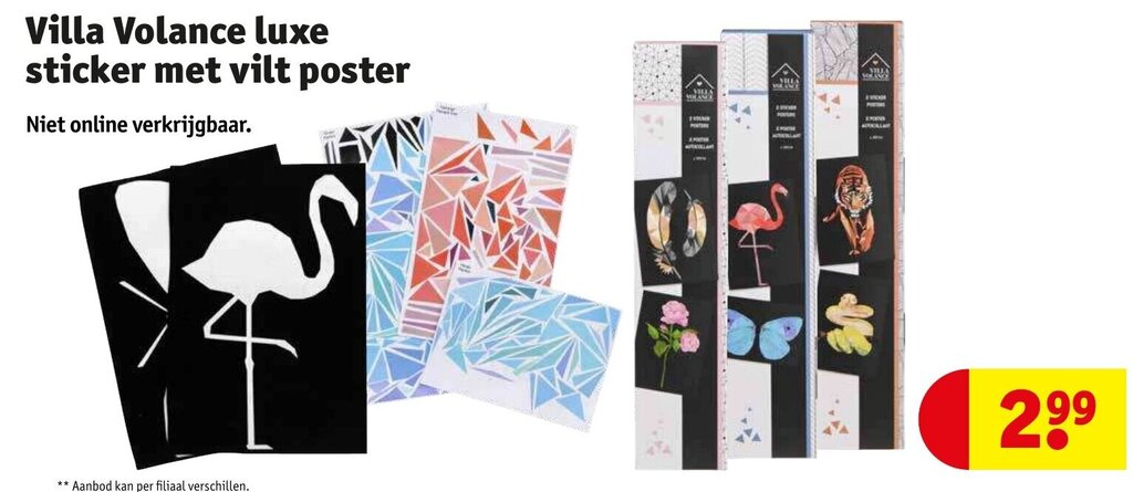 Villa volance luxe sticker met vilt poster aanbieding bij Kruidvat