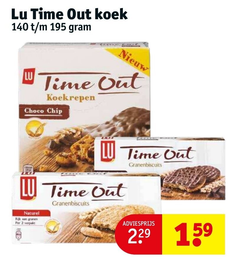 Lu time out koek 140g aanbieding bij Kruidvat