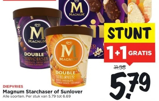 Magnum starchaser of sunlover aanbieding bij Vomar Voordeelmarkt
