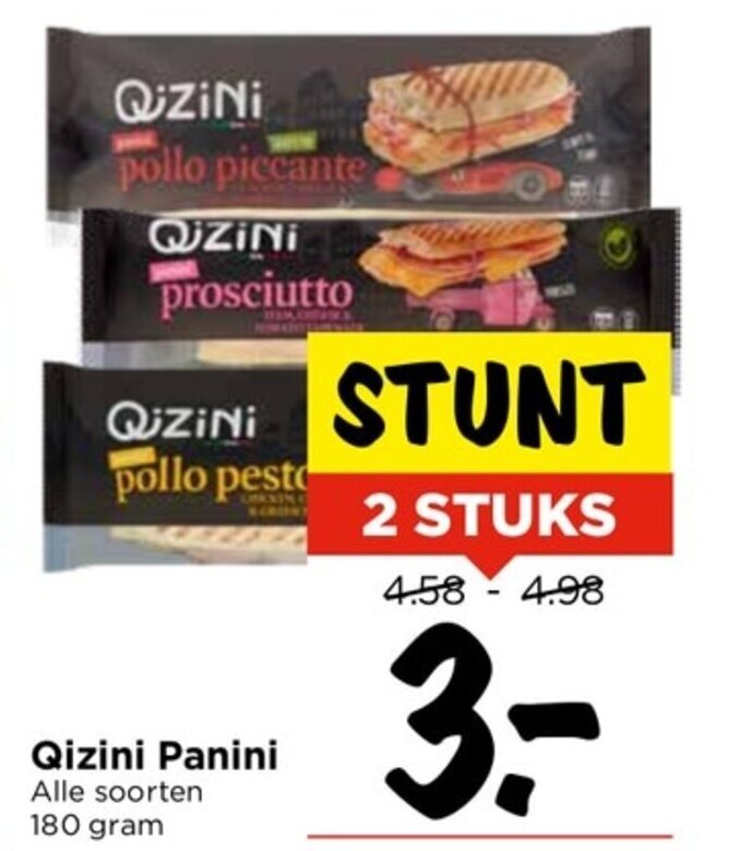 Qizini panini 180g aanbieding bij Vomar Voordeelmarkt