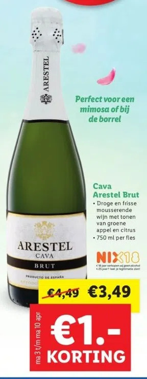 Cava arestel brut • droge en frisse mousserende wijn met tonen van ...
