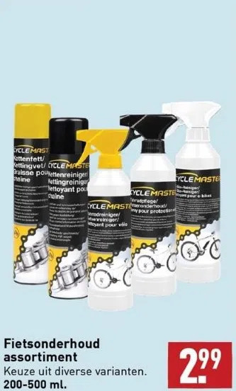 Fietsonderhoud assortiment aanbieding bij ALDI