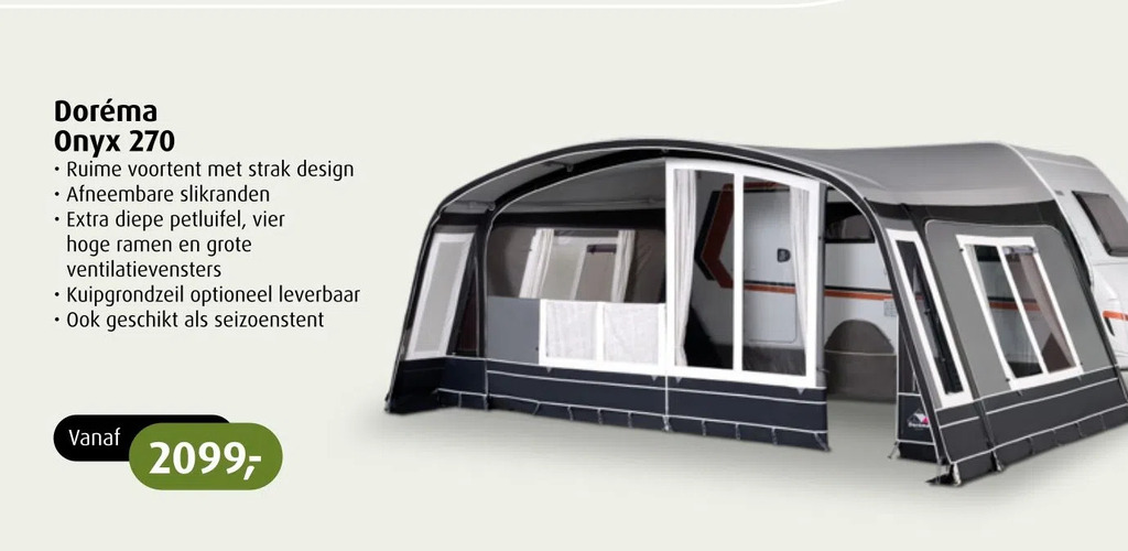 Doréma onyx 270 aanbieding bij De Wit Schijndel