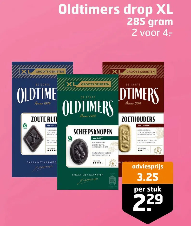 Oldtimers drop xl aanbieding bij Trekpleister