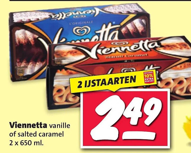 Viennetta vanille of salted caramel aanbieding bij Nettorama