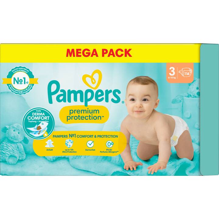 Pampers premium protection maat 3, luiers x114 aanbieding bij Jumbo