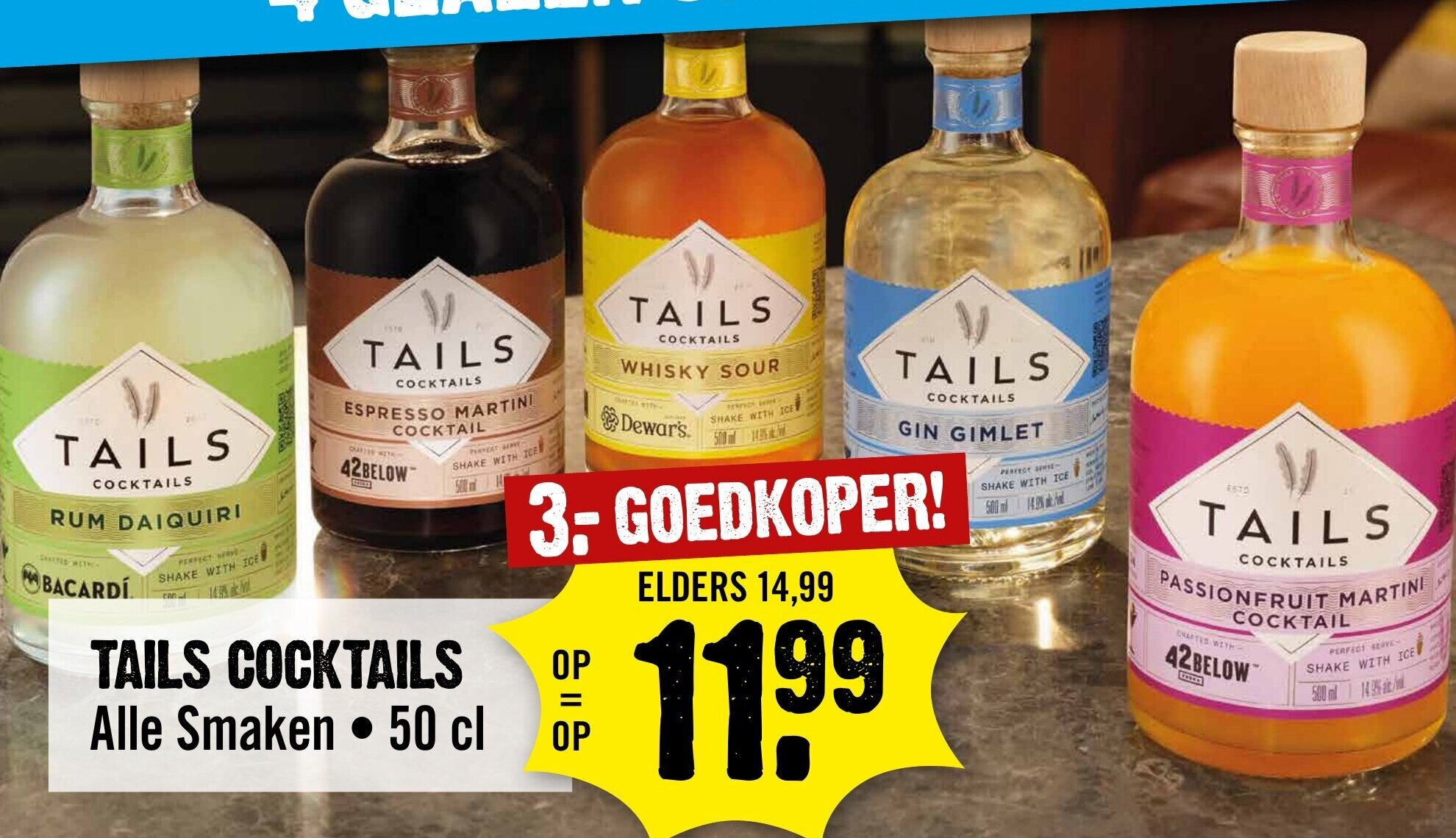 Tails cocktails alle smaken 50CL aanbieding bij Dirck 3