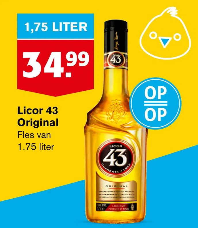 Licor 43 original aanbieding bij Hoogvliet