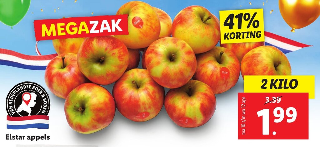 Elstar appels 2 kilo aanbieding bij Lidl