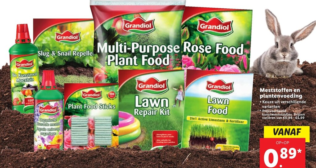 Grandiol kunstmeststaafjes aanbieding bij Lidl