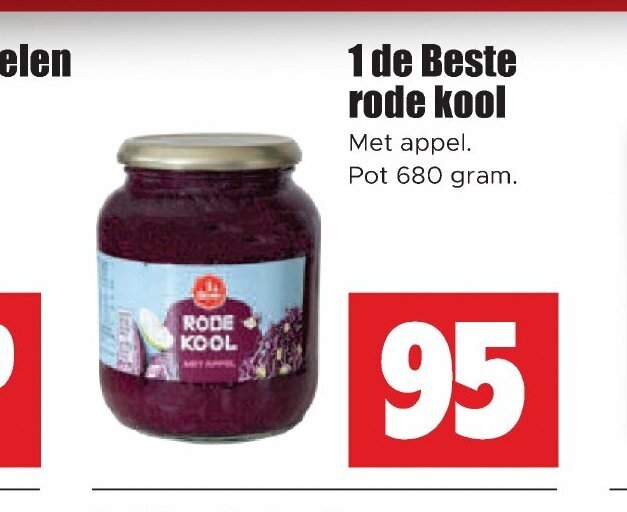 1 de Beste rode kool 680 gram aanbieding bij Dirk