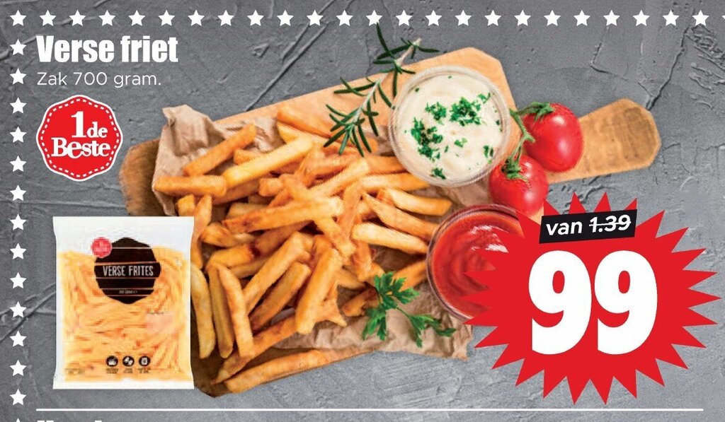 Verse friet 700 gram aanbieding bij Dirk