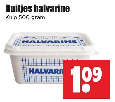 Ruitjes halvarine aanbieding bij Dirk